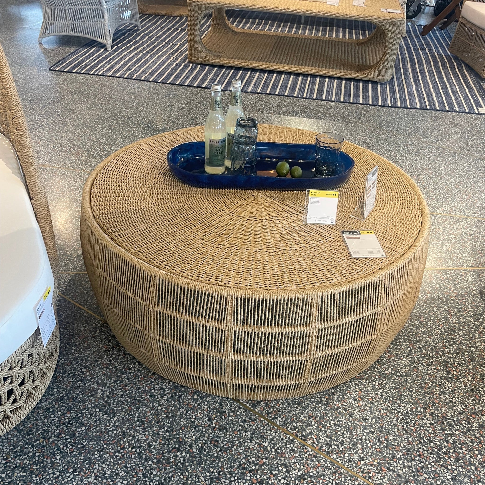 Made Goods Arnett Coffee Table Natural Faux Wicker - multiple options ...