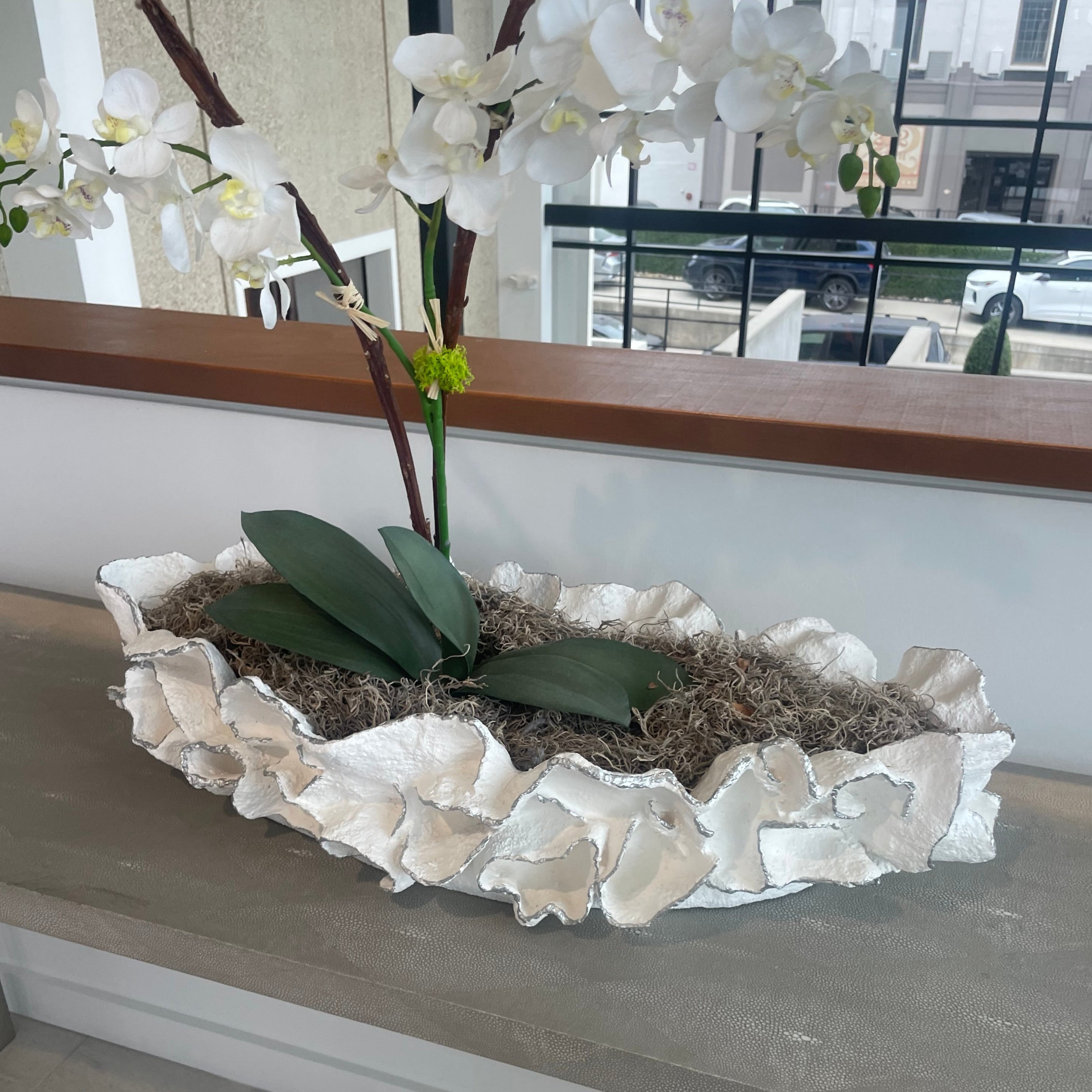 Made Goods Coco Tray White Faux Coral and Silver - multiple options ...