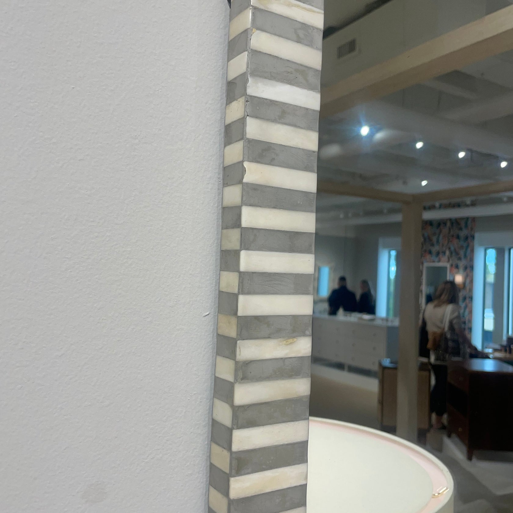 Made Goods Jonah Mirror White Bone and Gray Resin. - multiple options ...