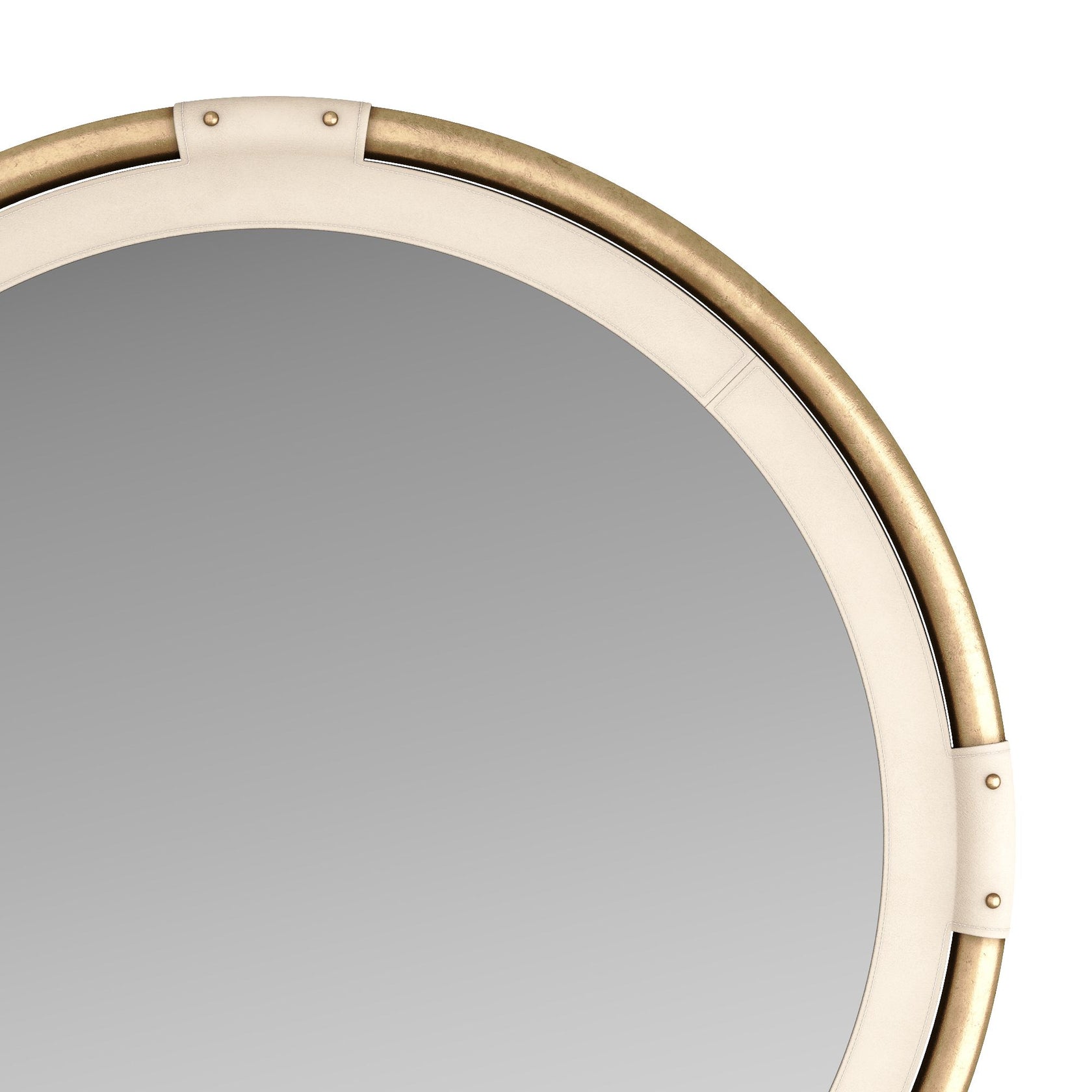 Arteriors Home Asmara Mirror Ivory Leather with Brass – CLAYTON GRAY HOME