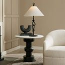 Arteriors Home Devito End Table Ebony Wood and Marble – CLAYTON GRAY HOME