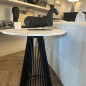 Arteriors Home Jaime End Table Black Iron and White Marble – CLAYTON ...