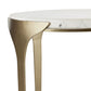 Arteriors Home Janine End Table Brass and Marble – CLAYTON GRAY HOME