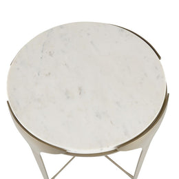 Arteriors Home Janine End Table Brass and Marble – CLAYTON GRAY HOME