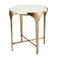 Arteriors Home Janine End Table Brass and Marble – CLAYTON GRAY HOME