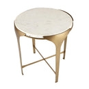 Arteriors Home Janine End Table Brass and Marble – CLAYTON GRAY HOME