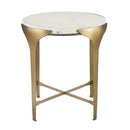Arteriors Home Janine End Table Brass and Marble – CLAYTON GRAY HOME
