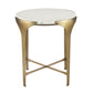 Arteriors Home Janine End Table Brass and Marble – CLAYTON GRAY HOME