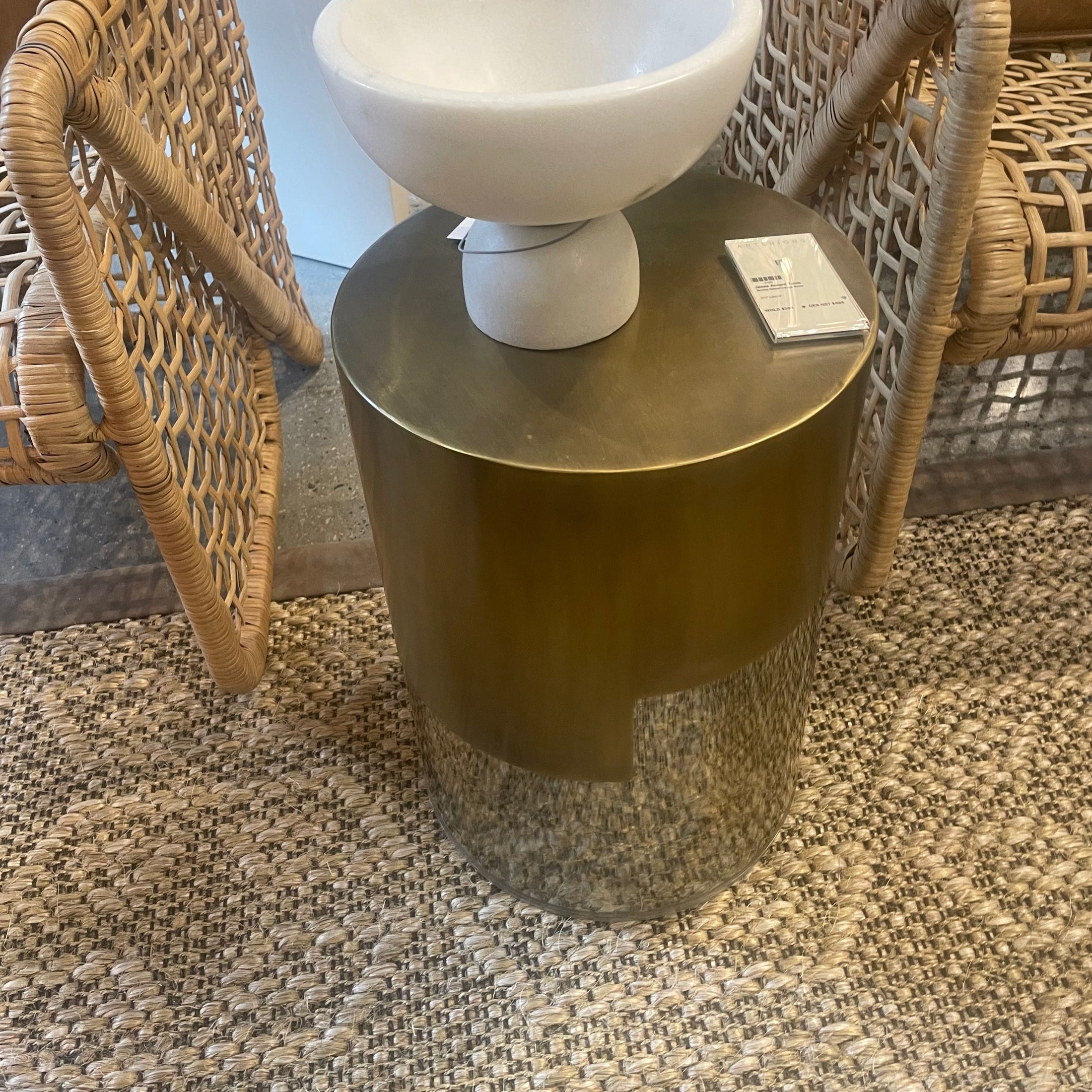 Arteriors Home Jesse Accent Table Smoke Glass and Vintage Brass ...