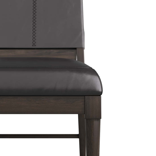 Arteriors Home Keegan Chair Ebony Beech and Black Leather – CLAYTON GRAY HOME