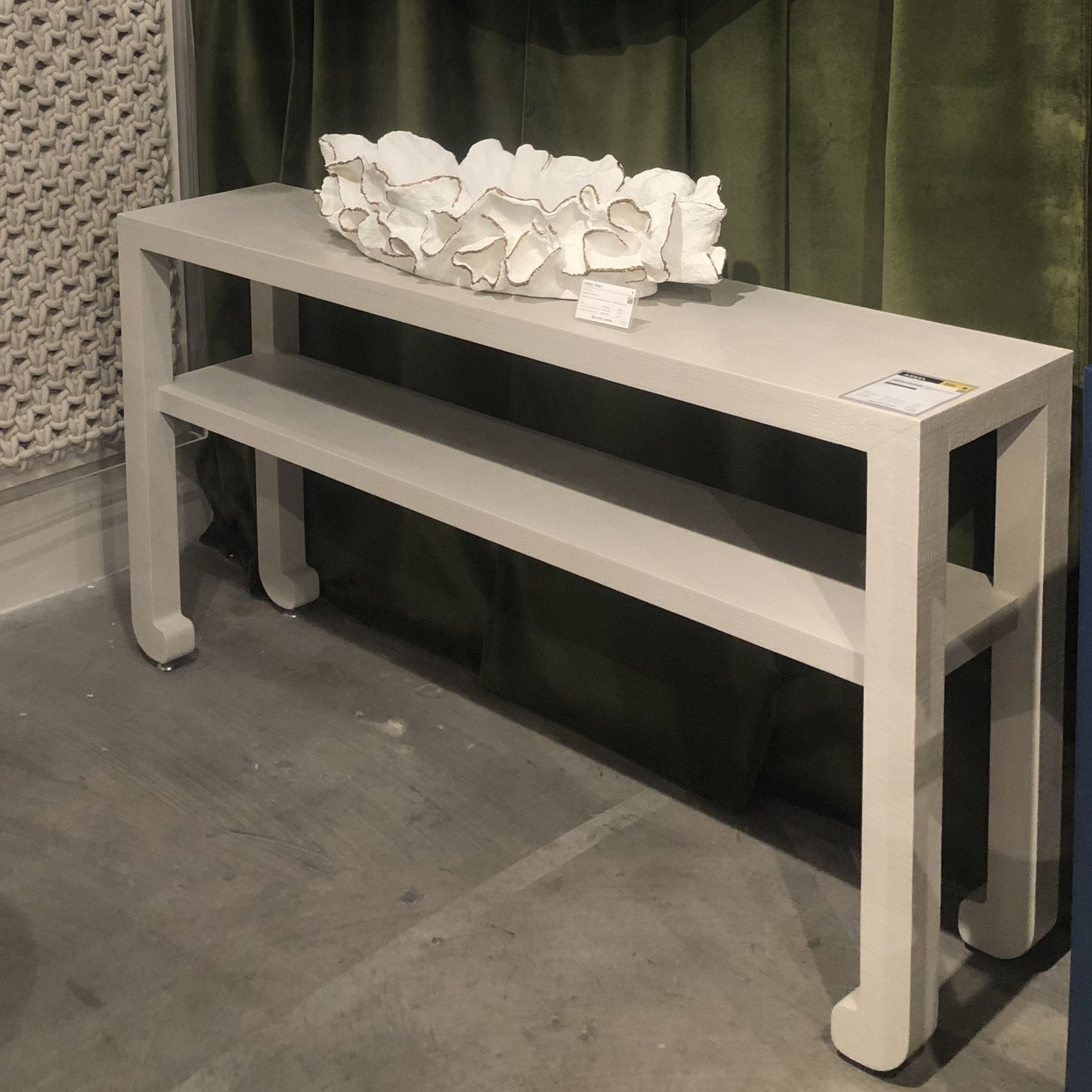 Made Goods Askel Console French Gray Faux Raffia - multiple options ...