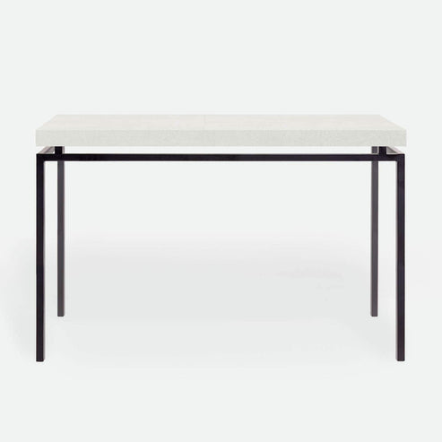 Made Goods Benjamin Console Flat Black with Ivory Faux Shagreen - multiple options – CLAYTON ...