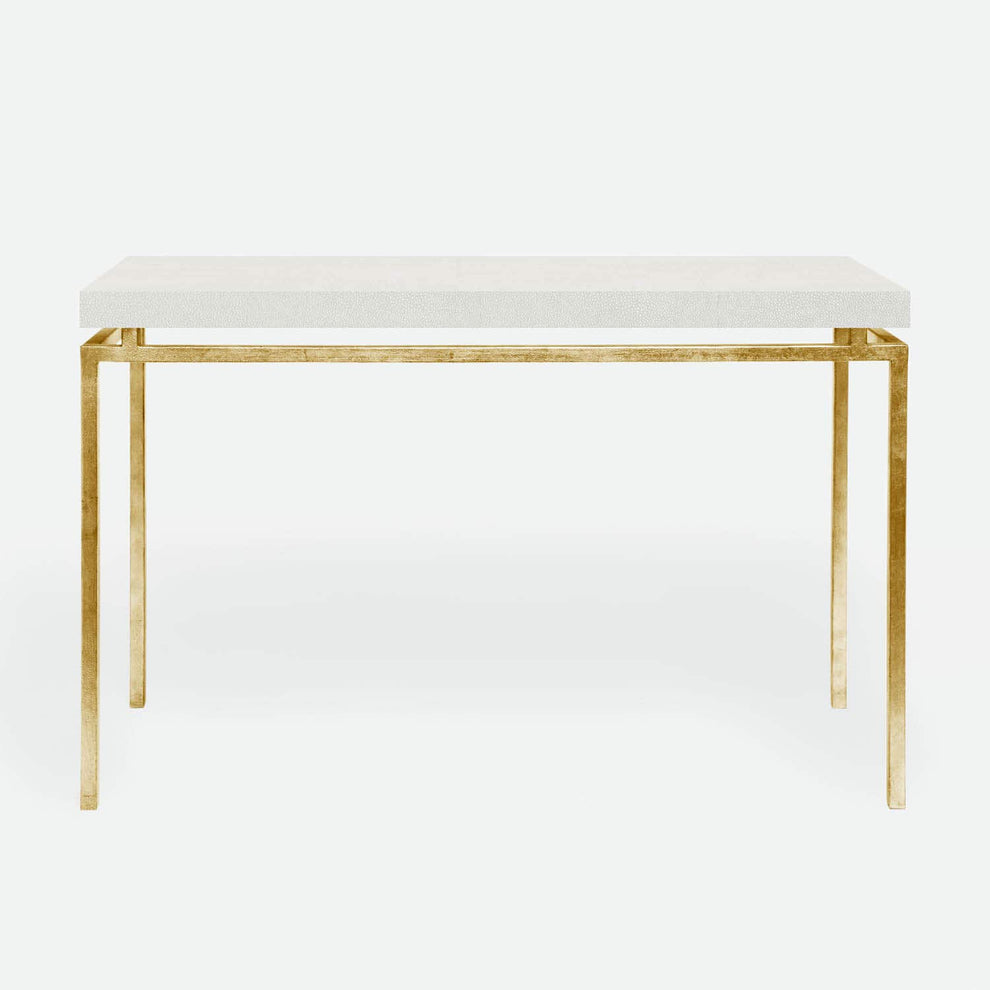 Made Goods Benjamin Console Gold with Ivory Faux Shagreen - multiple options – CLAYTON GRAY HOME