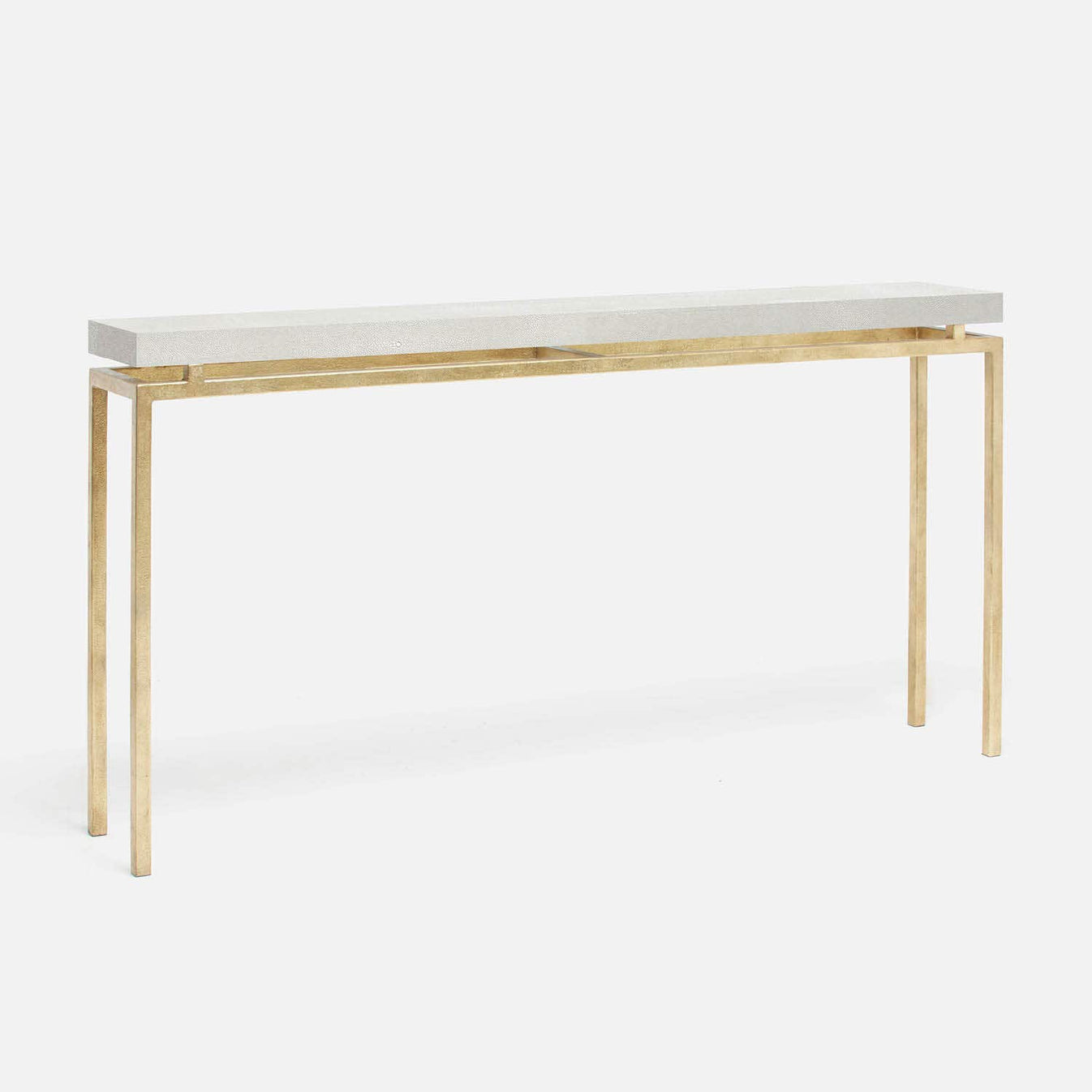 Made Goods Benjamin Console Gold with Ivory Faux Shagreen - multiple options – CLAYTON GRAY HOME