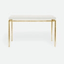 Made Goods Benjamin Console Gold with Ivory Faux Shagreen - multiple ...