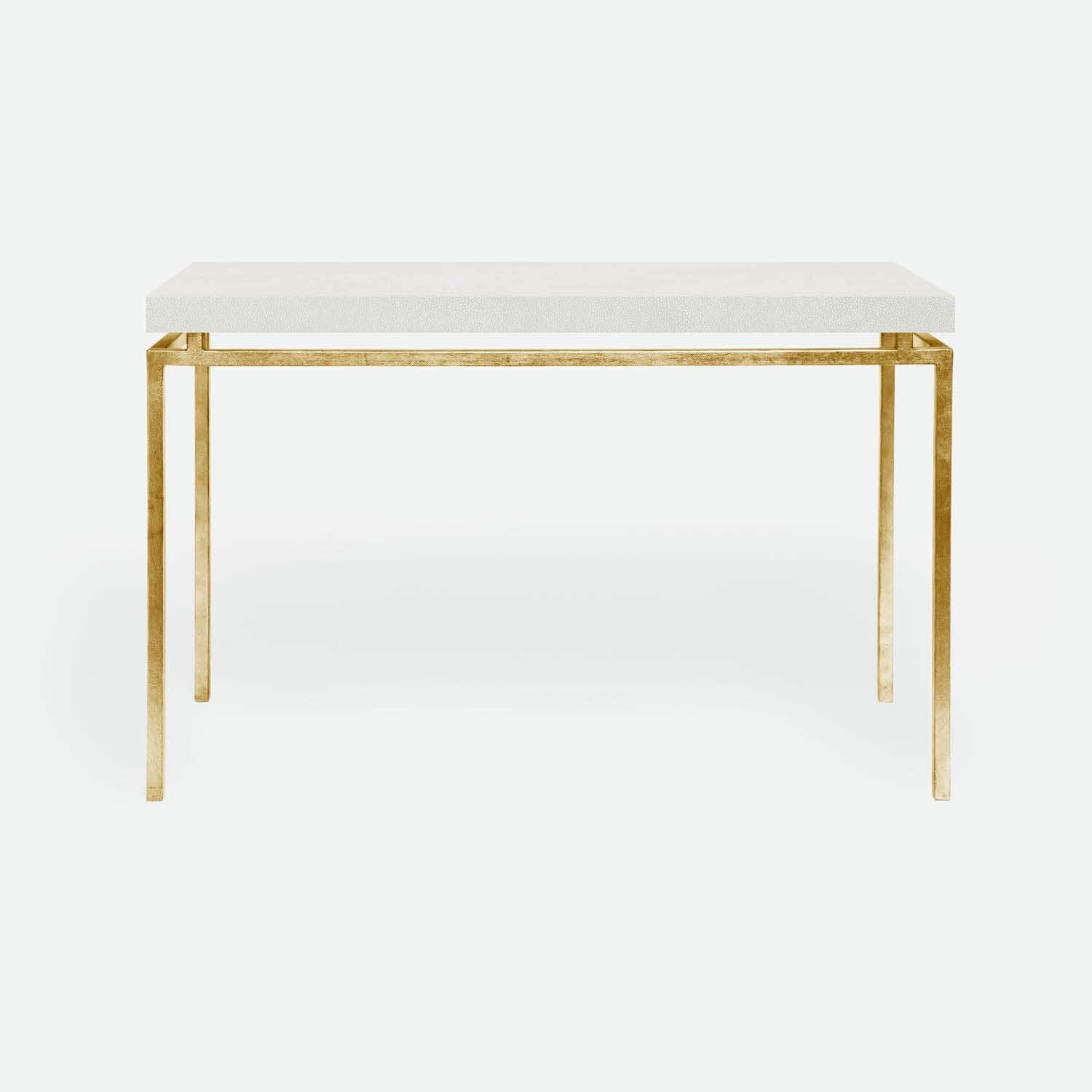 Made Goods Benjamin Console Gold with Ivory Faux Shagreen - multiple ...