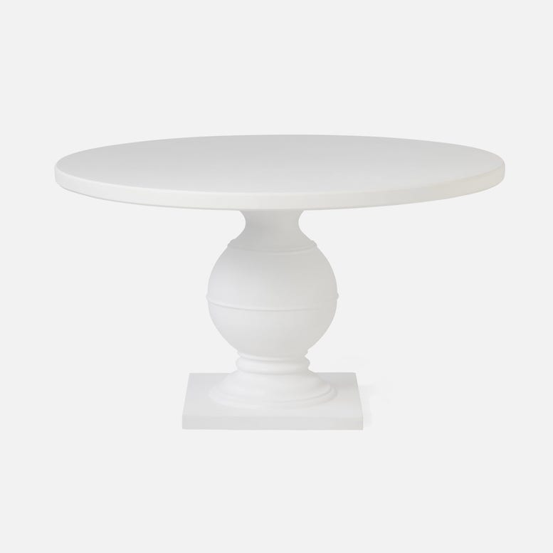 Made Goods Cyril Round Dining Table White Plaster Concrete - multiple ...
