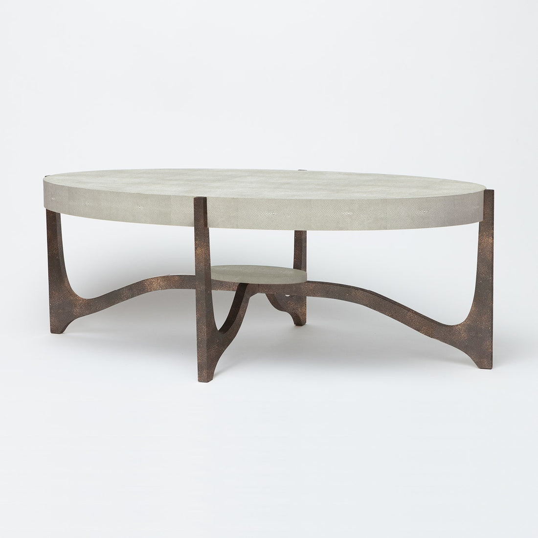 Made Goods Dexter Coffee Table Bronze and Sand Faux Shagreen – CLAYTON ...