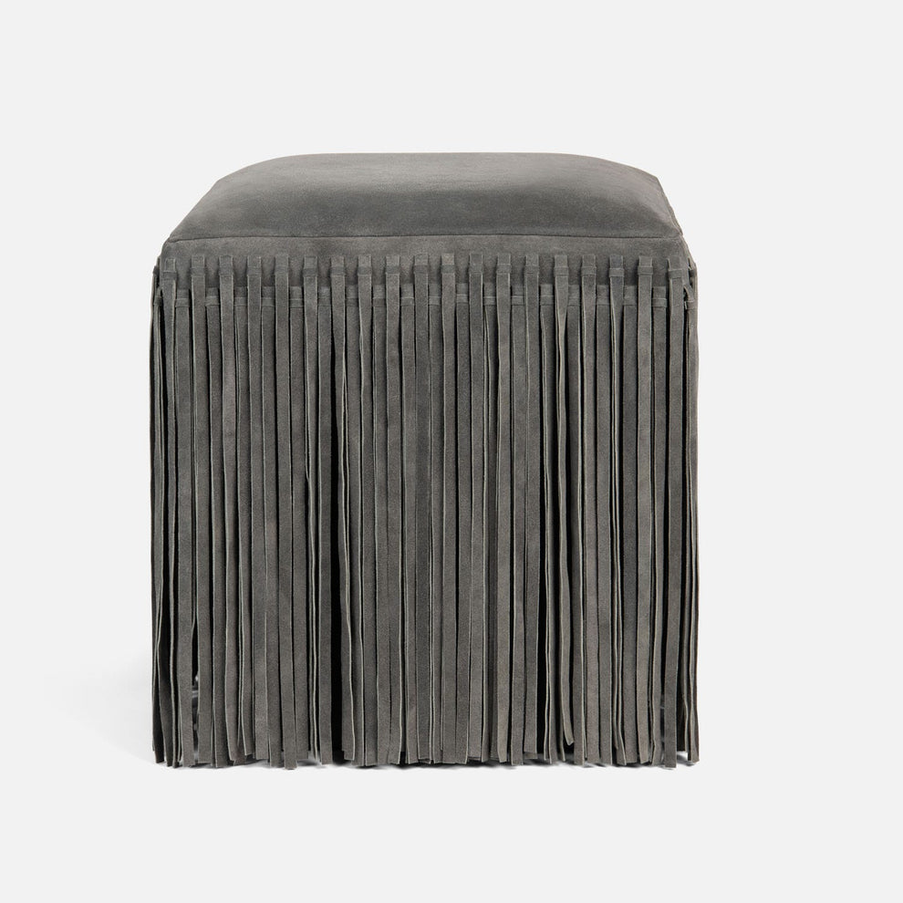 Made Goods Hallie Stool Slate Suede Fringe – CLAYTON GRAY HOME