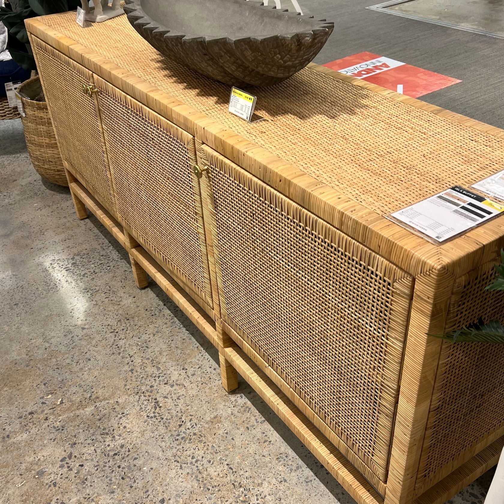 Made Goods Isla Buffet Natural Peeled Rattan - multiple options ...