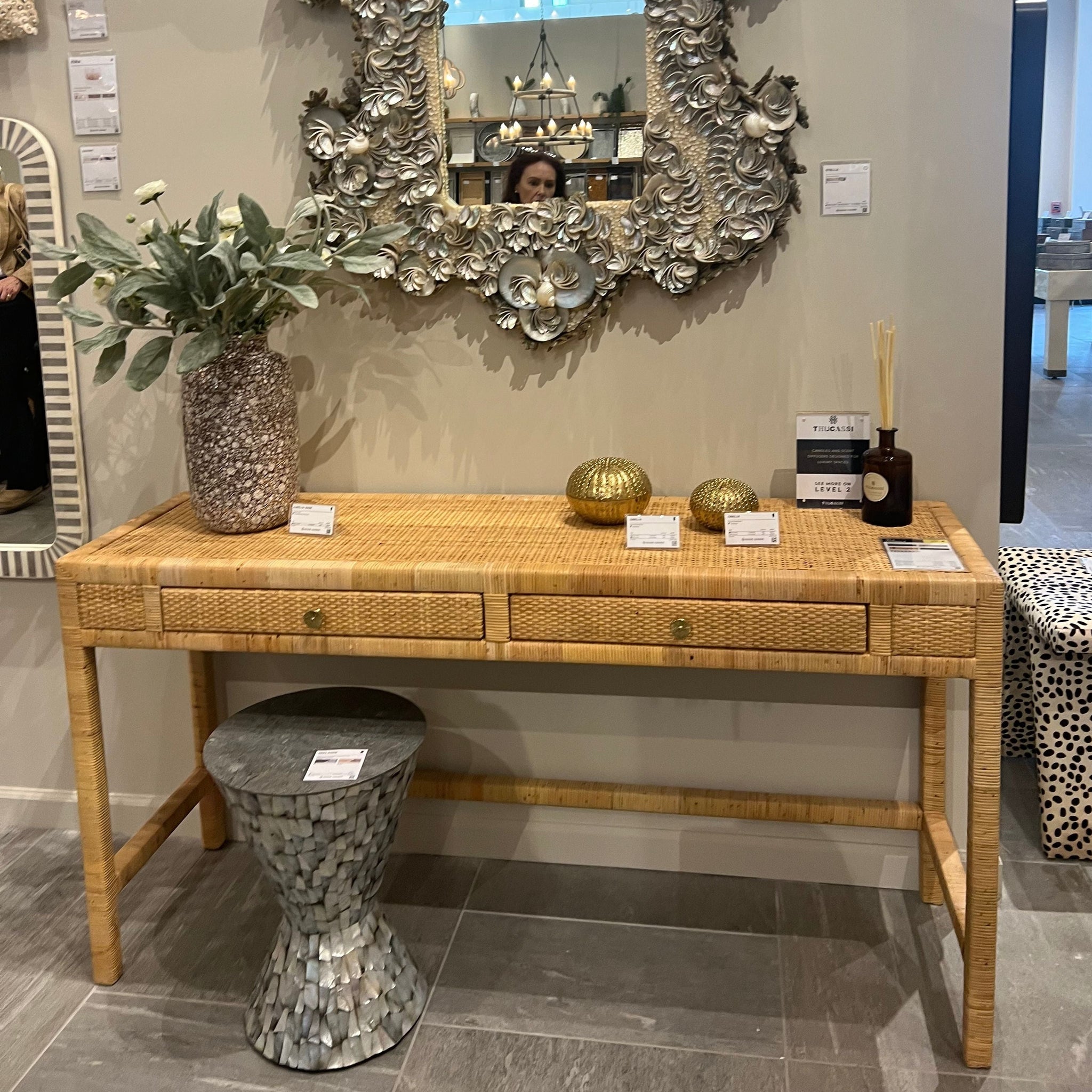 Made Goods Isla Console Natural Peeled Rattan - multiple options – CLAYTON GRAY HOME