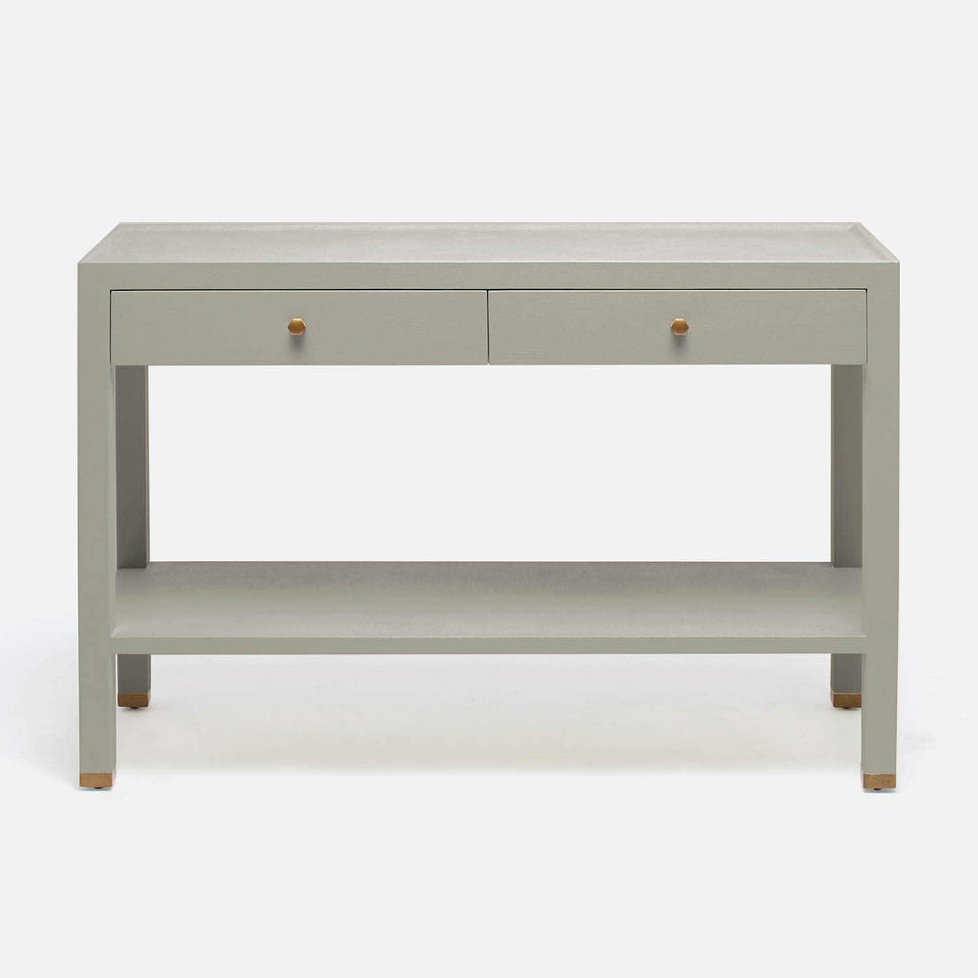 Made Goods Jarin Console Light Gray Faux Belgian Linen - multiple ...