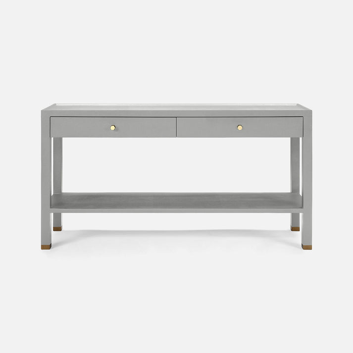 Made Goods Jarin Console Light Gray Faux Belgian Linen - multiple ...