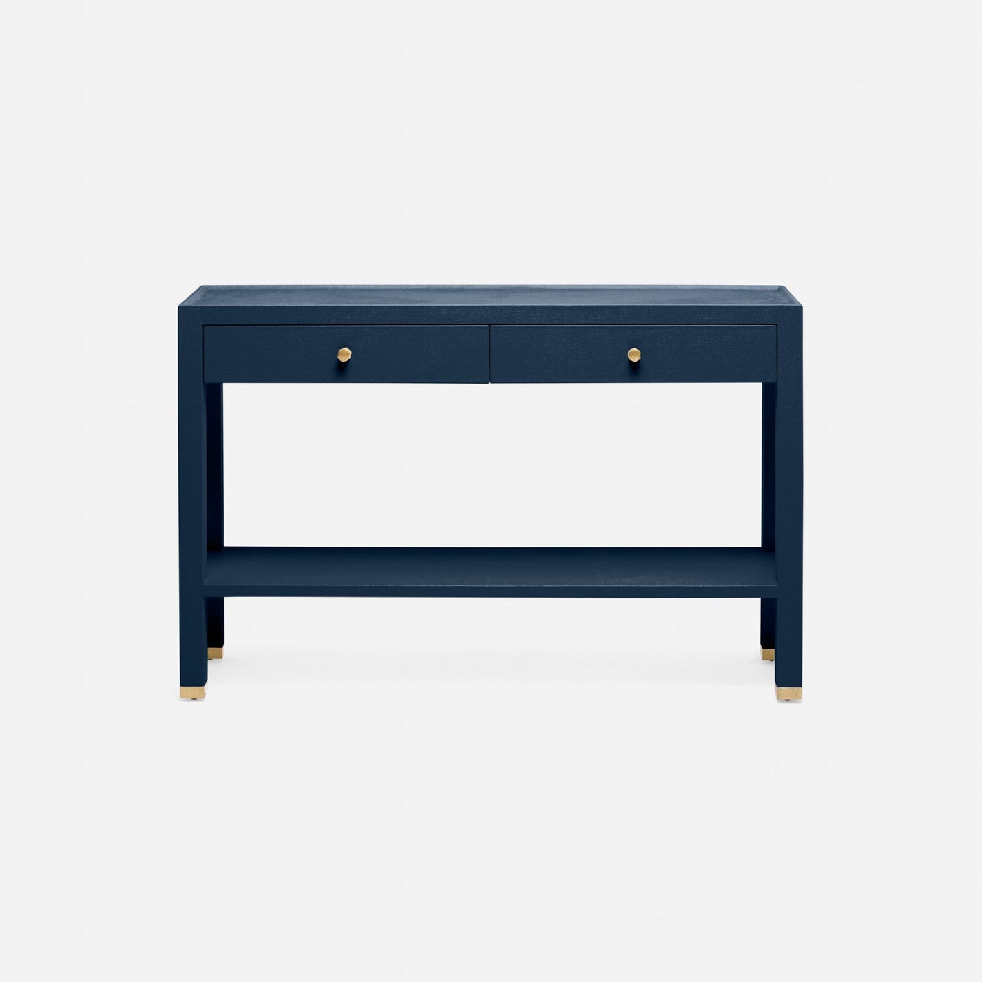 Made Goods Jarin Console True Navy Faux Belgian Linen - multiple ...
