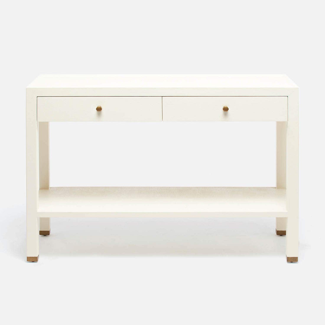 Made Goods Jarin Console White Faux Belgian Linen - multiple options ...