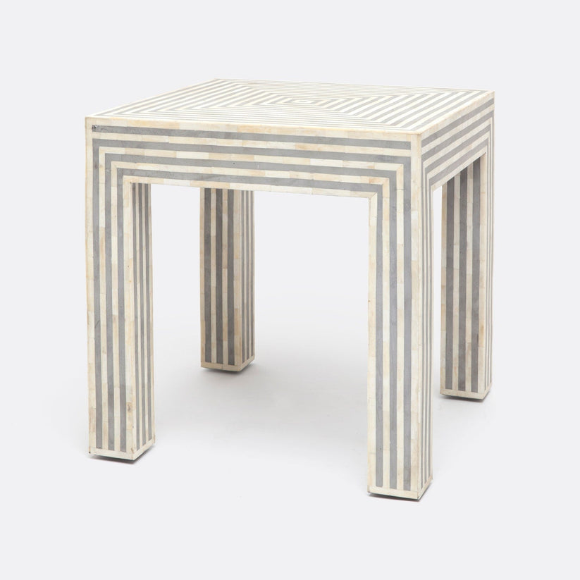 Made Goods Malena Side Table White Bone Gray Resin – CLAYTON GRAY HOME