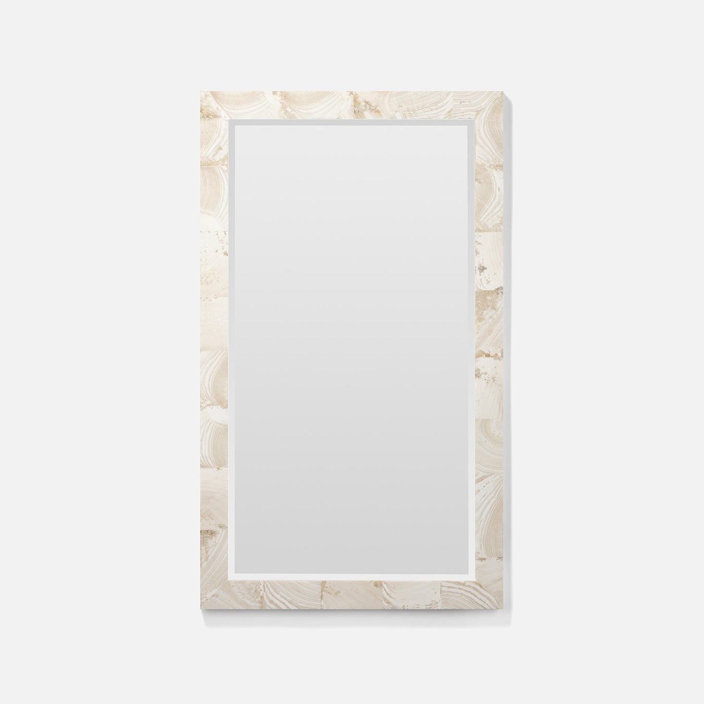 Made Goods Sidney Rectangular Mirror Natural Fossilized Stone ...