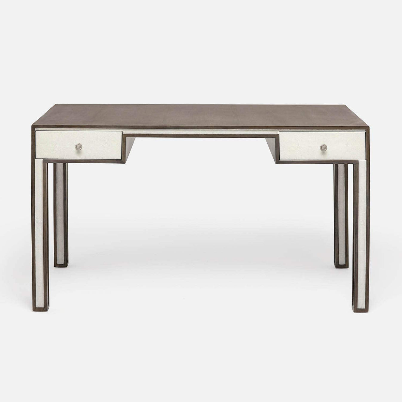 Made Goods Wolfred Desk Pristine Vintage Faux Shagreen and Gray Stained ...