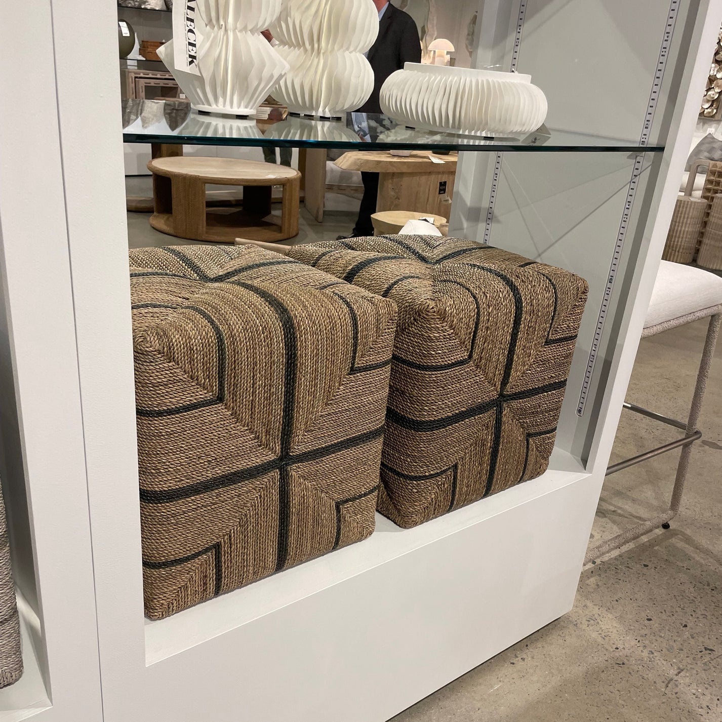 Palecek Fritz Rope Square Ottoman Gray and Black – CLAYTON GRAY HOME