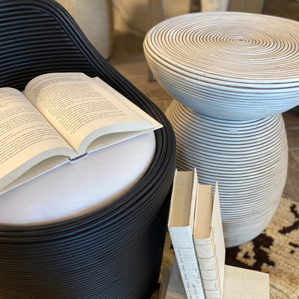 Palecek Hewitt Side Table Whitewash Rattan – CLAYTON GRAY HOME