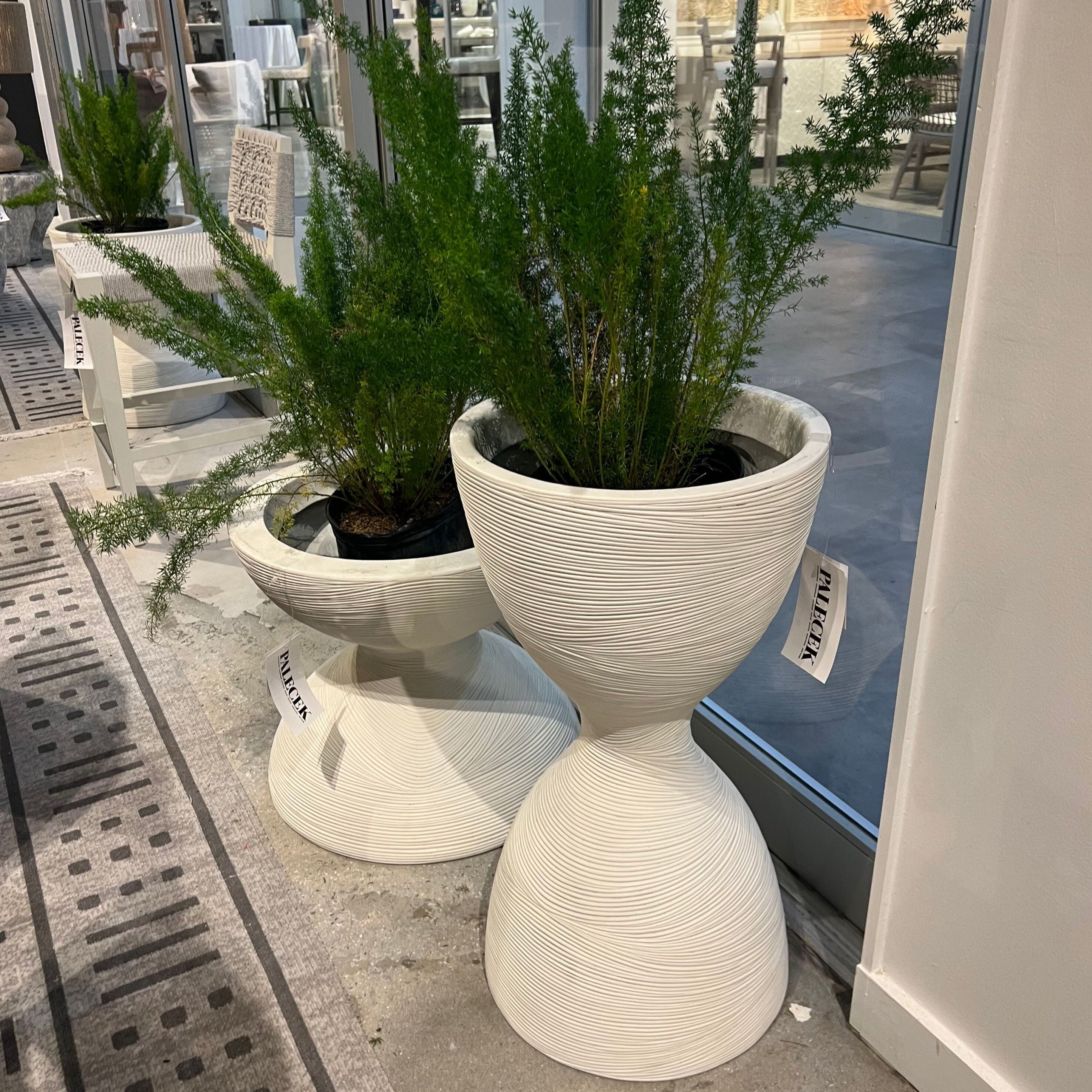 Palecek Poppy Planter White - multiple options – CLAYTON GRAY HOME