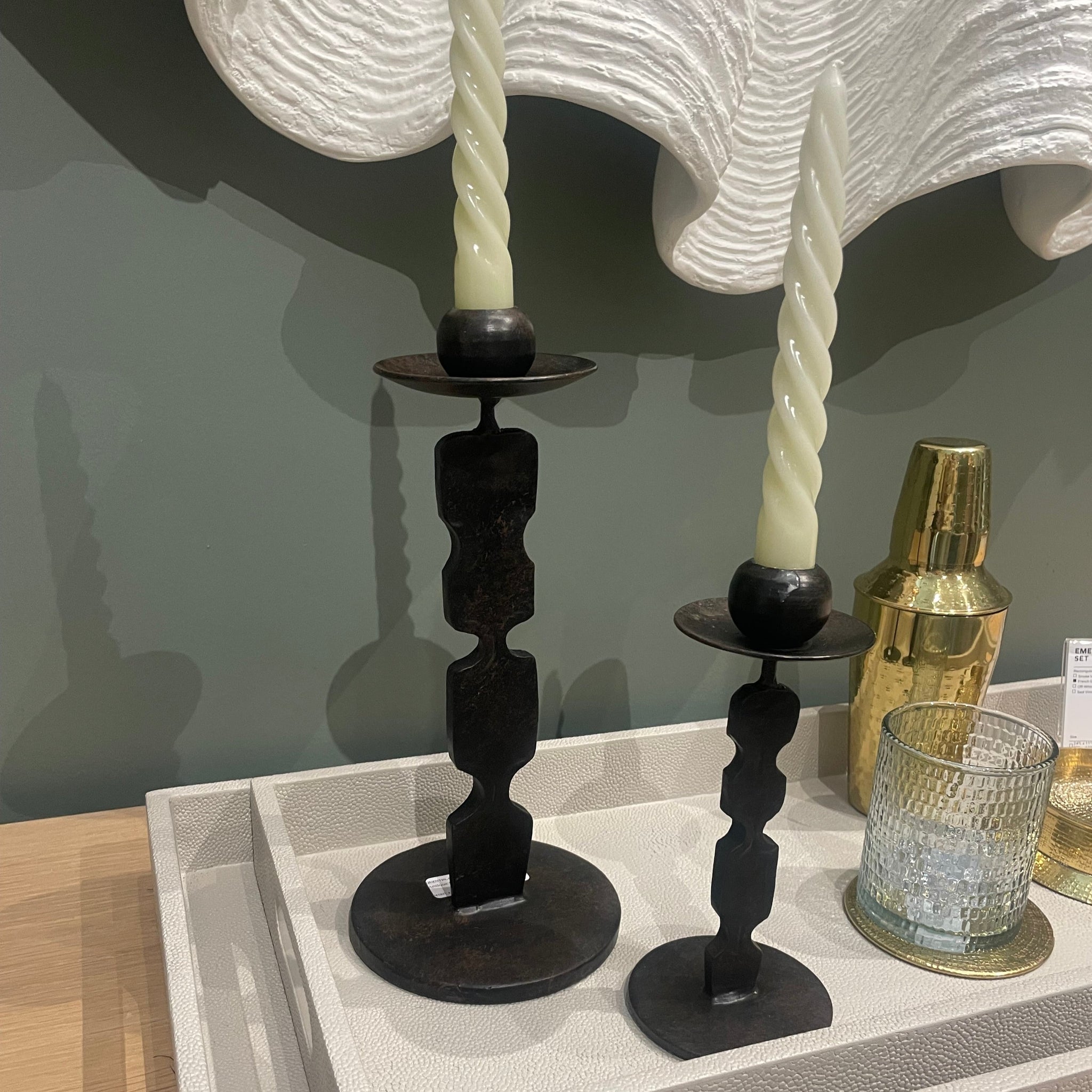 Blue Pheasant Quentin Round Base Candle Holders Set – CLAYTON GRAY HOME