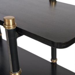 Villa & House Reneau Low Shelf Black Leather – CLAYTON GRAY HOME