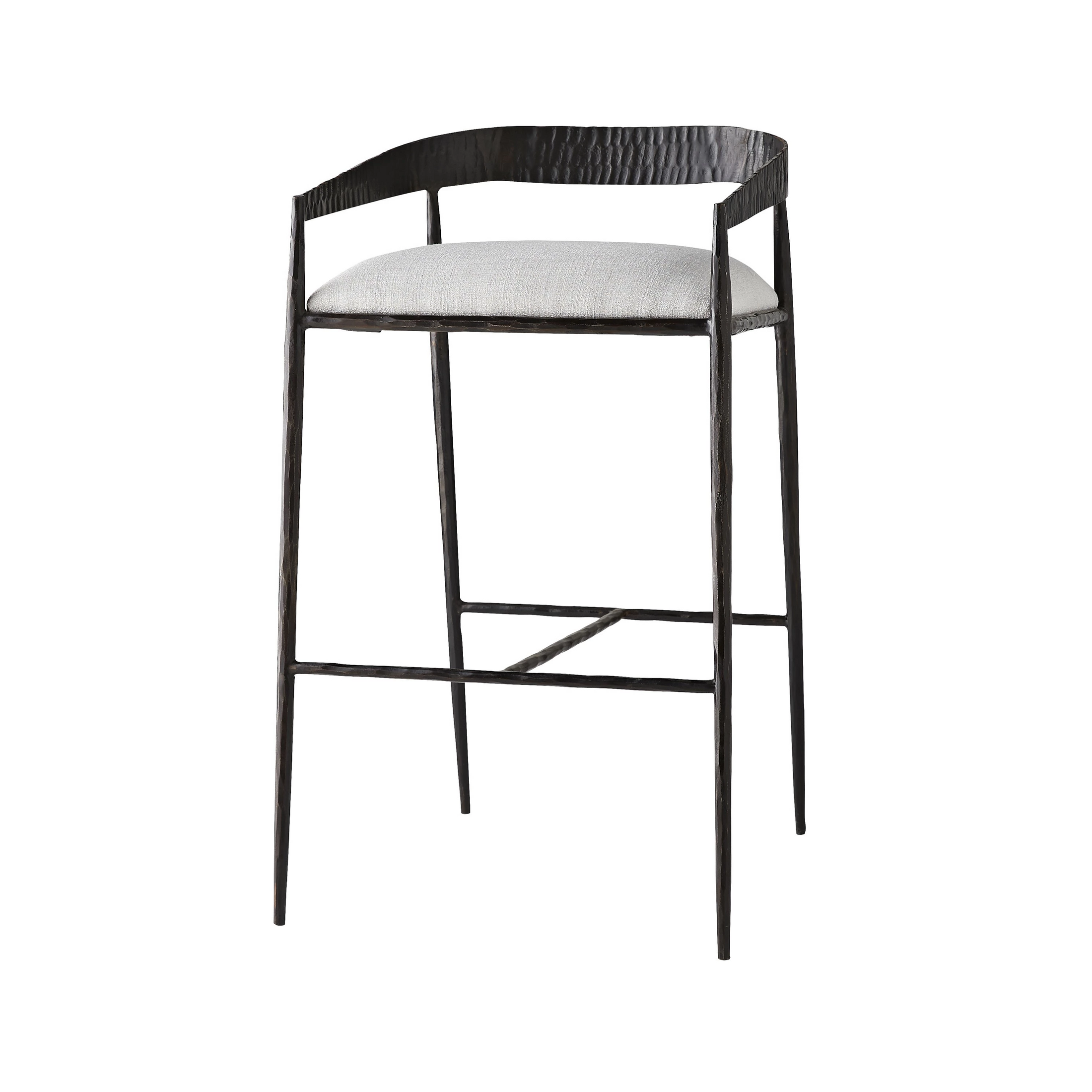 Arteriors Home Ansel Bar Stool Hammered Iron – CLAYTON GRAY HOME