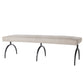 Arteriors Home Bahati Bench Natural Linen and Iron – CLAYTON GRAY HOME