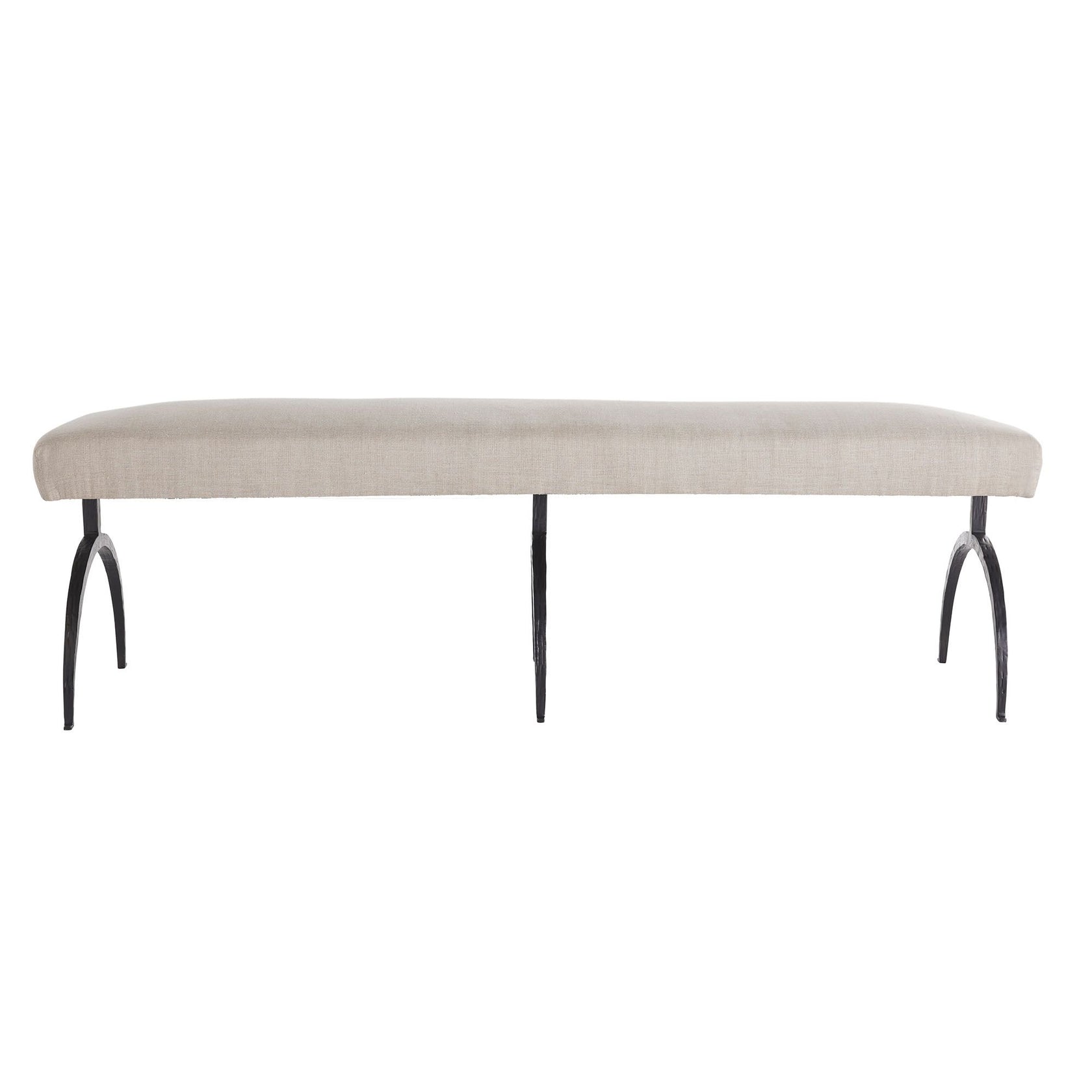 Arteriors Home Bahati Bench Natural Linen and Iron – CLAYTON GRAY HOME