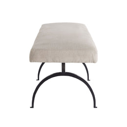 Arteriors Home Bahati Bench Natural Linen and Iron – CLAYTON GRAY HOME