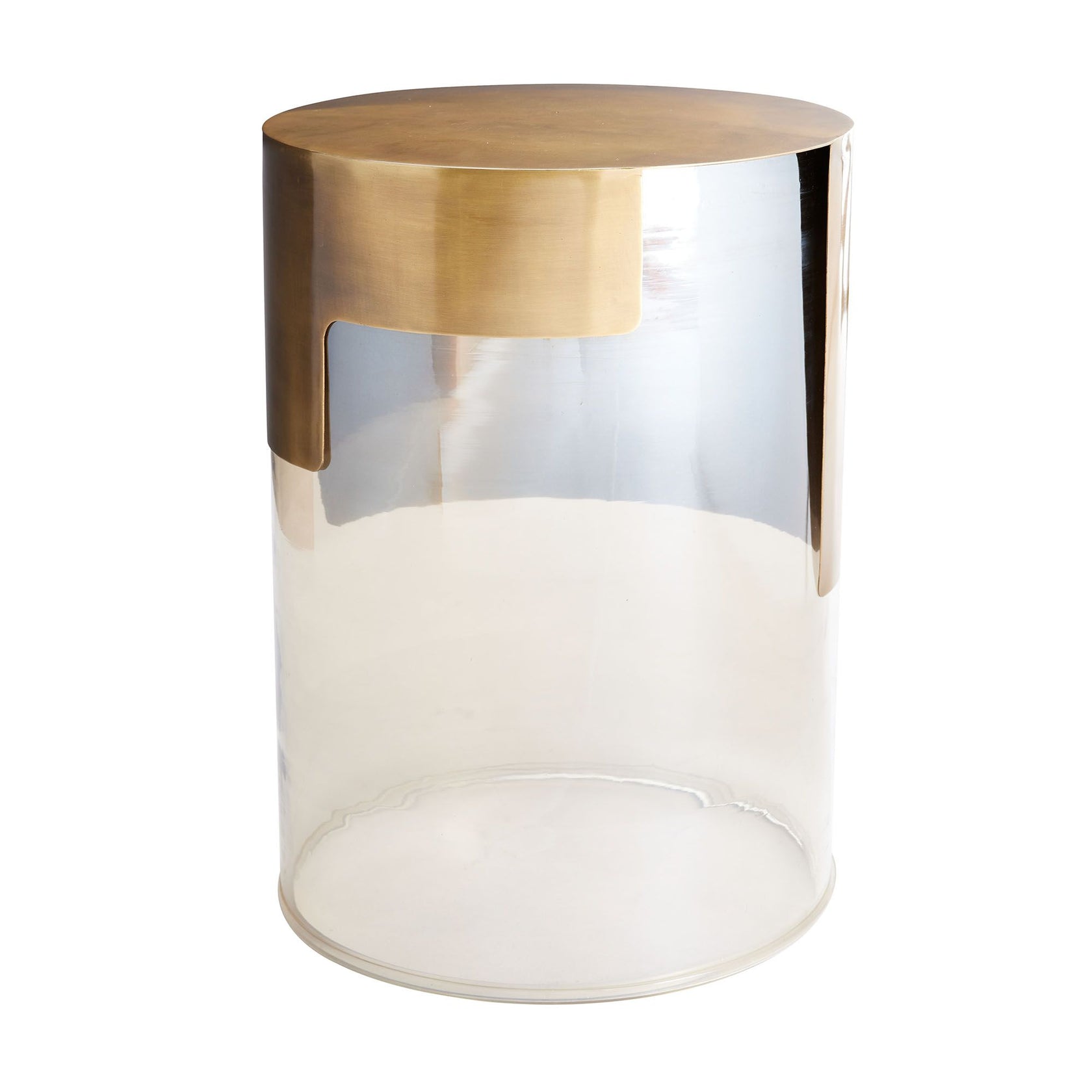 Arteriors Home Jesse Accent Table Smoke Glass and Vintage Brass ...