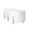 Arteriors Home Justin Bench White Hair on Hide and Antique Brass ...