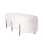 Arteriors Home Justin Bench White Hair on Hide and Antique Brass ...