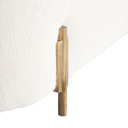 Arteriors Home Justin Bench White Hair on Hide and Antique Brass ...