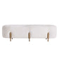 Arteriors Home Justin Bench White Hair on Hide and Antique Brass ...