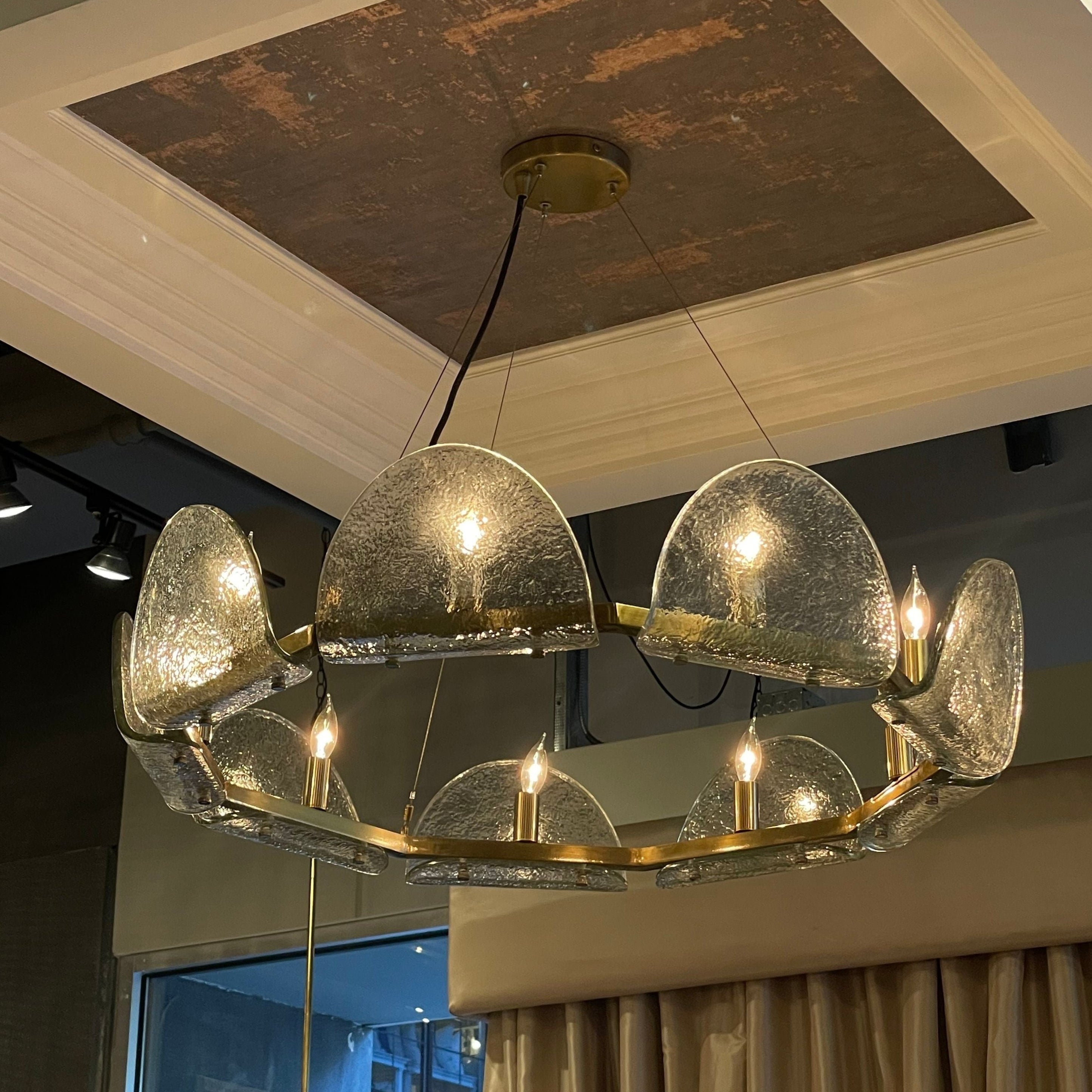 Arteriors Home Mendez Chandelier Antique Brass and Luster Glass ...