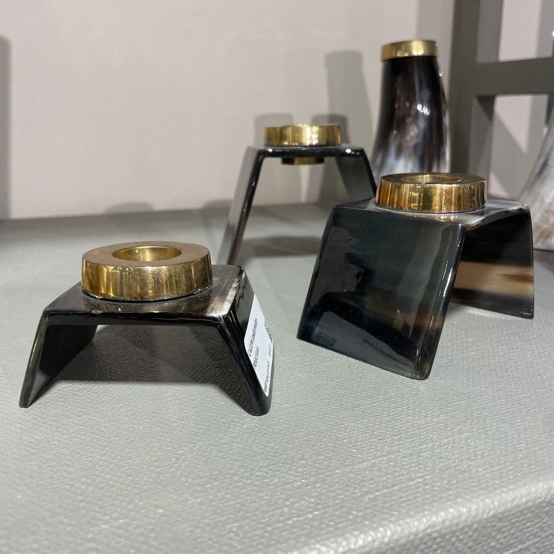 Blue Pheasant Callum Mixed Horn Candle Holder Set – CLAYTON GRAY HOME