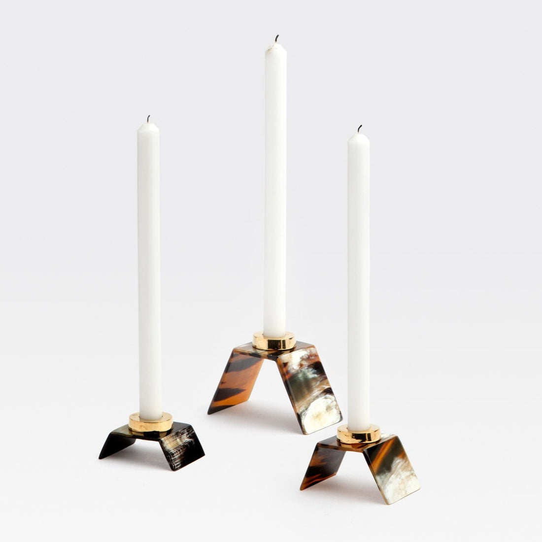 Blue Pheasant Callum Mixed Horn Candle Holder Set – CLAYTON GRAY HOME