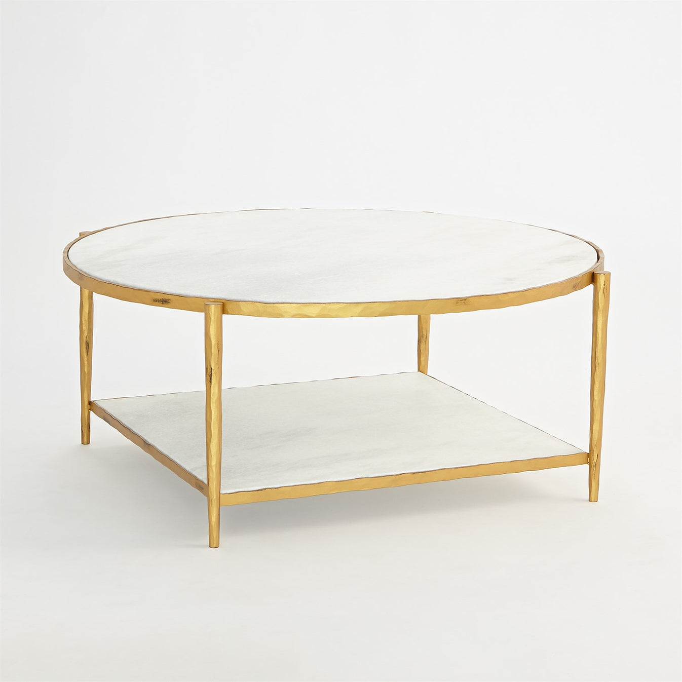 Global Views Circle Square Cocktail Table Gold White Marble – CLAYTON ...